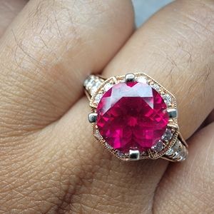Zales | Jewelry | Zales 4k Engagement Ring Ruby And Diamond With ...